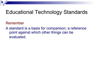 Educational Technology Standards | PPT