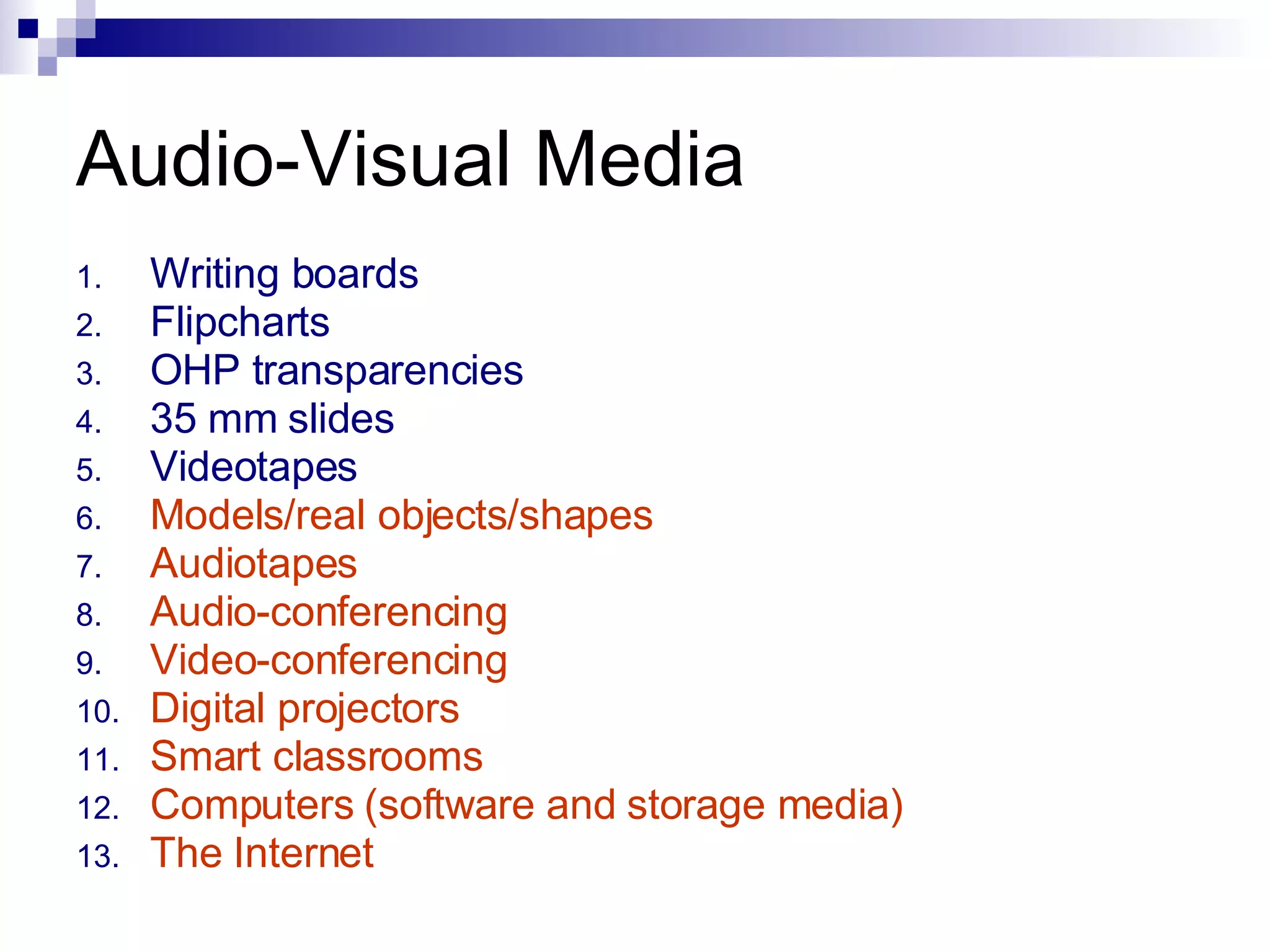 Audio-Visual Media | PPT
