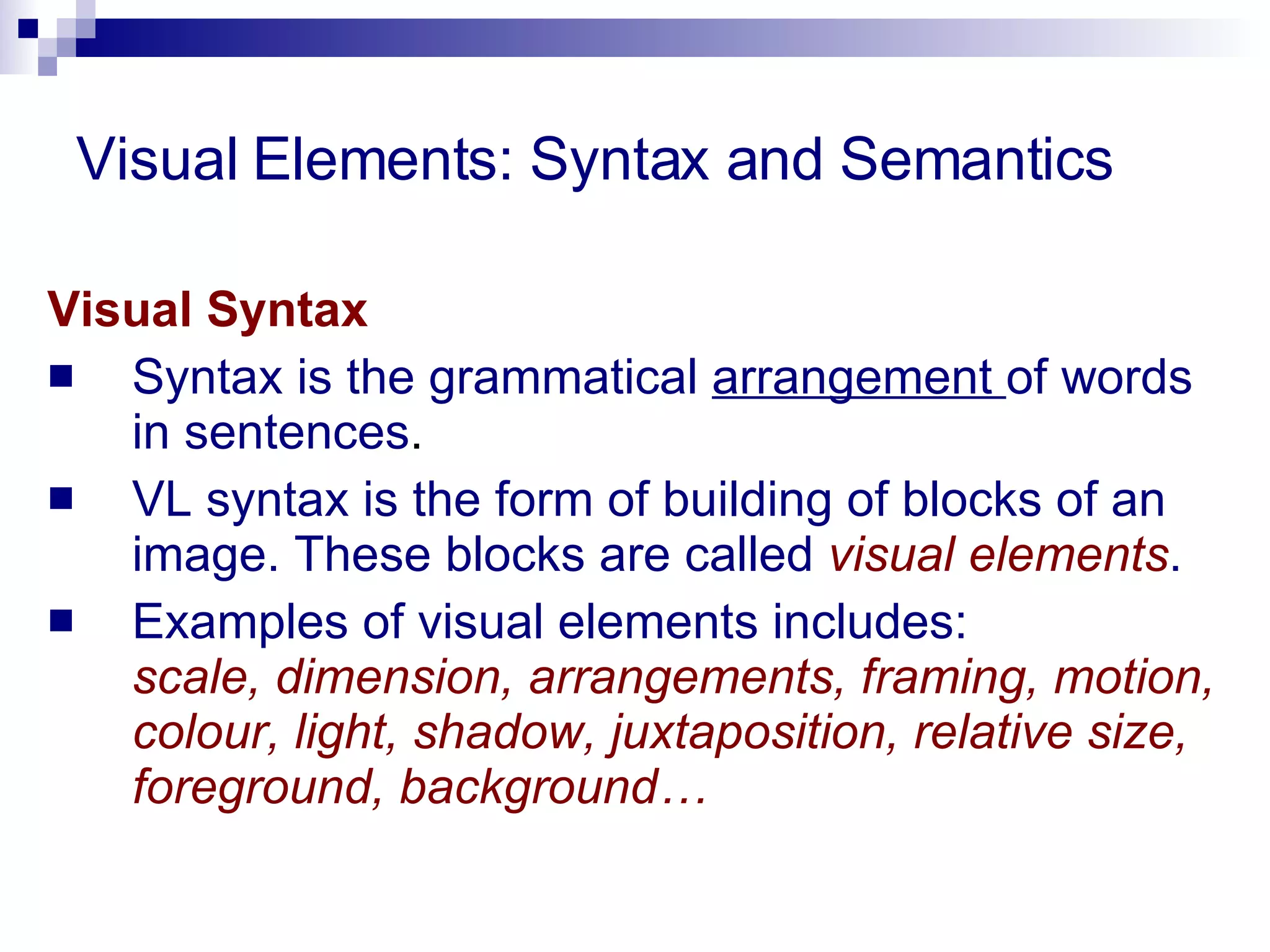 Visual Principles II: Visual Literacy | PPT