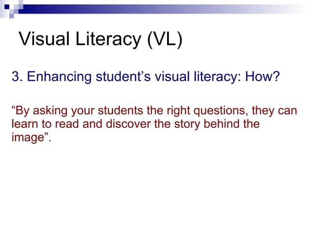 Visual Principles II: Visual Literacy | PPT