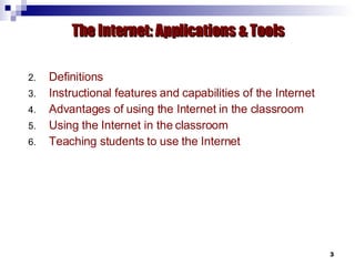 The Internet: Educational Applications & Tools | PPT