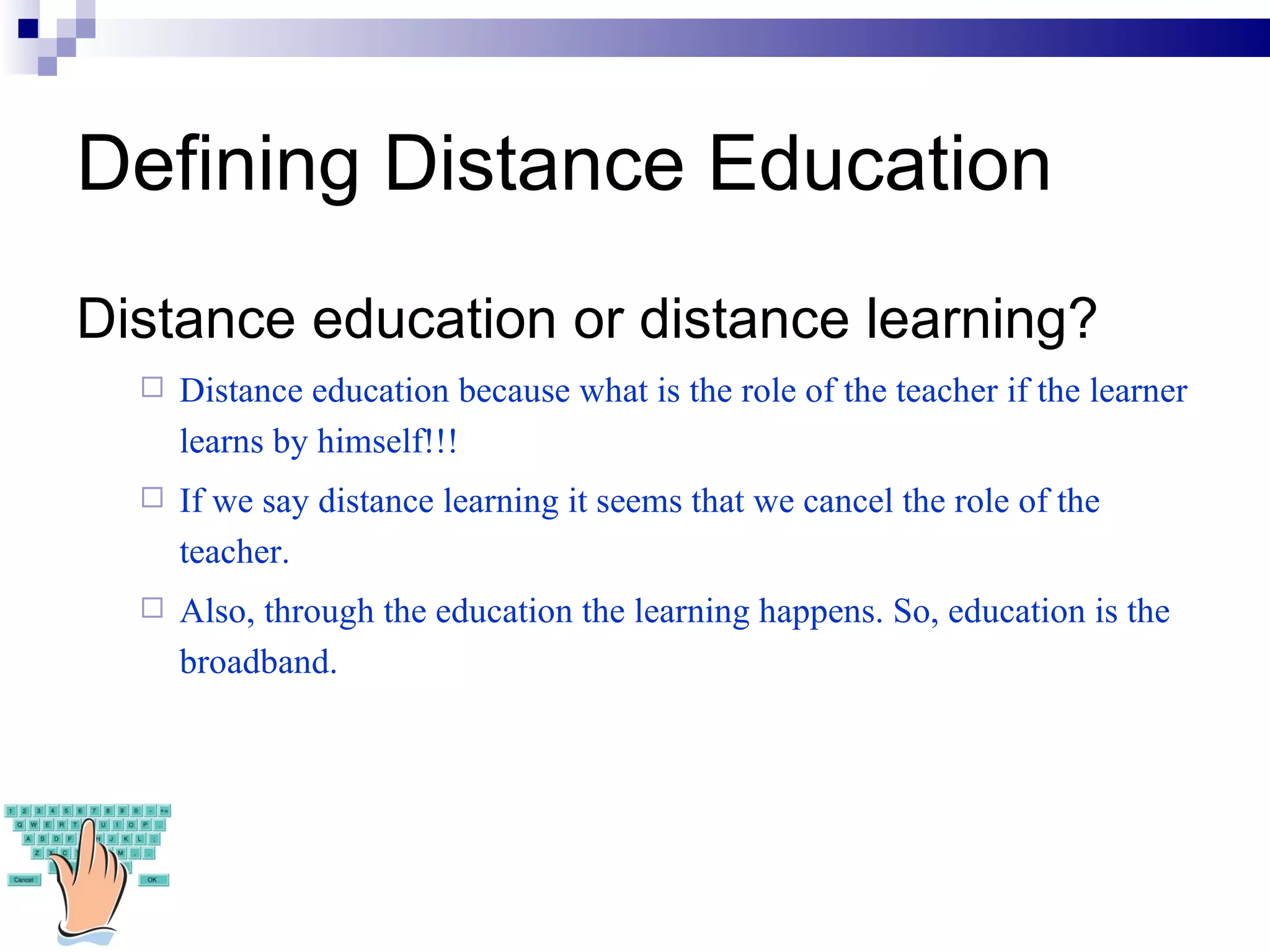 Distance education | PPT