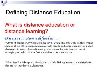 Distance Education | PPT