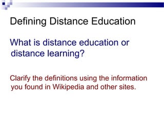 Distance Education | PPT