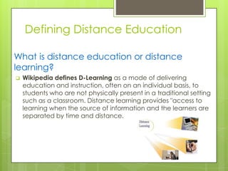 Distance Education | PPT