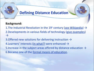 Distance Education | PPT