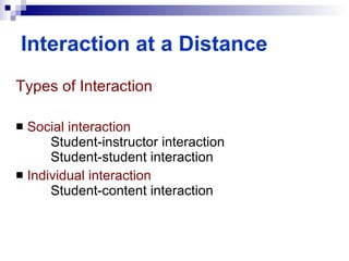 Key Issues in Distance Education | PPT