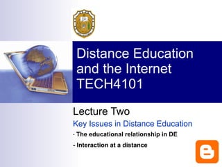 Key Issues in Distance Education | PPT