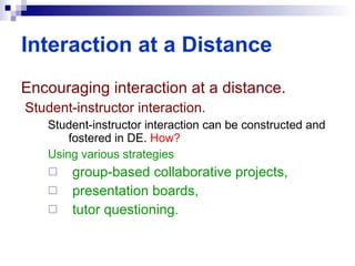 Key Issues in Distance Education | PPT