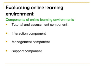 Evaluation of online learning | PPT