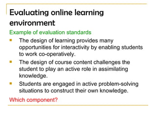 Evaluation of online learning | PPT