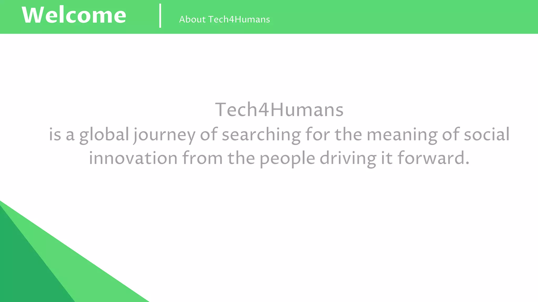 Introduction to Tech4Humans