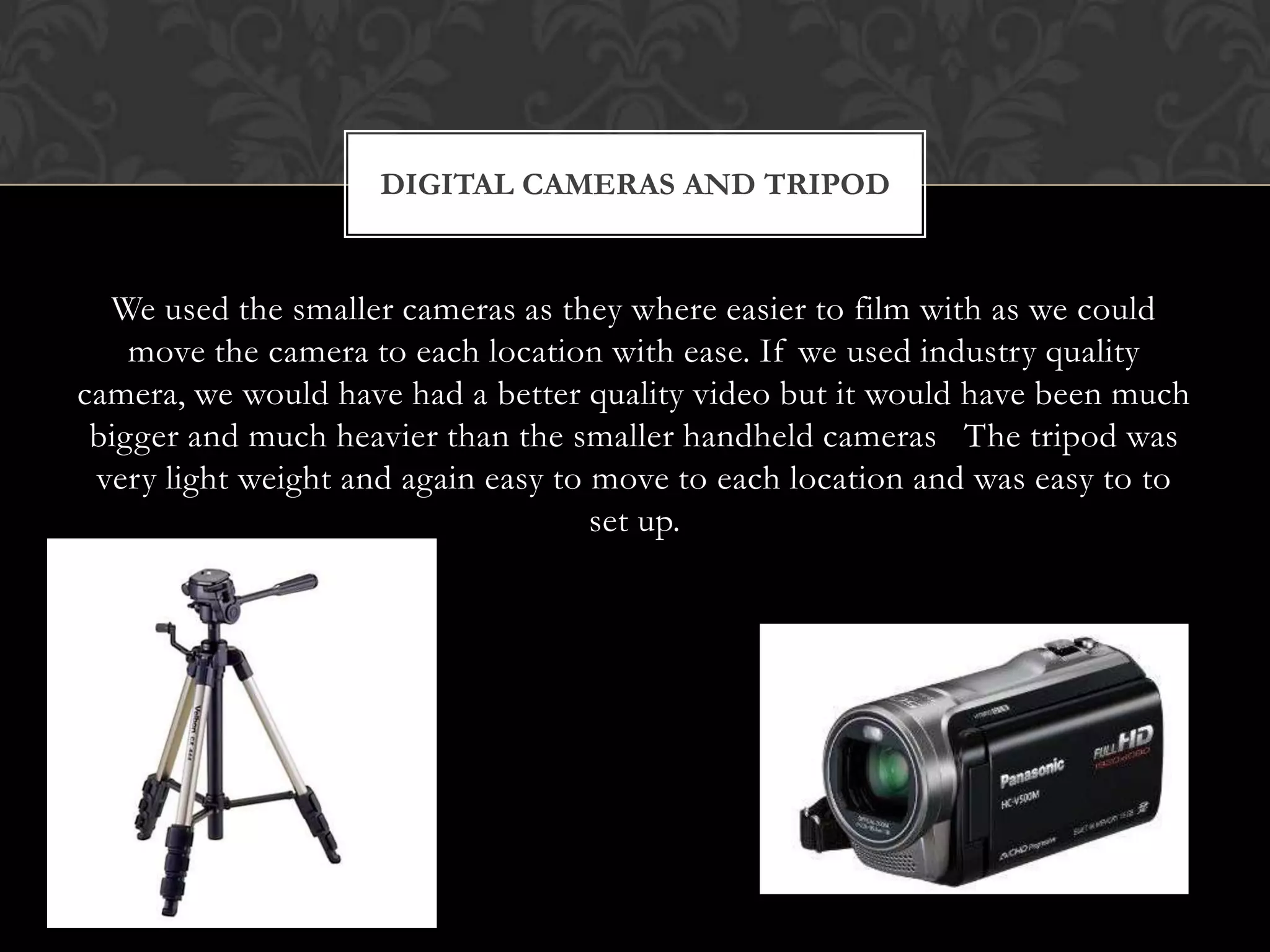 technologies presentation | PPTX | Cameras and Camcorders | Consumer Electronics