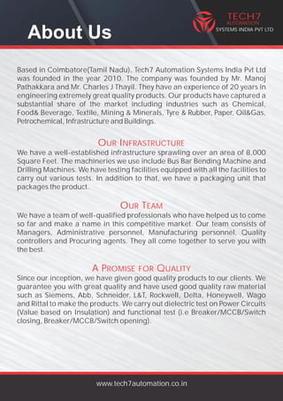 Tech7 Automation Systems India Pvt.Ltd.Tamil Nadu India | PDF
