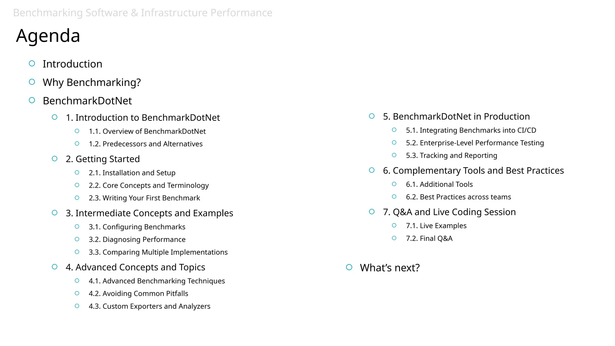 Software Performance Benchmarking using BenchmarkDotNet Webinar | PPTX | Cloud Computing | Internet