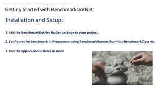 Software Performance Benchmarking using BenchmarkDotNet Webinar | PPTX | Cloud Computing | Internet