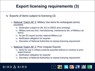EU Dual Use Export Controls Update | PPT