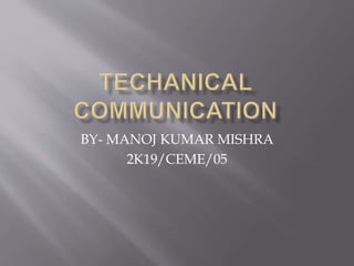 Techanical communication -engineering design and analysis | PPTX