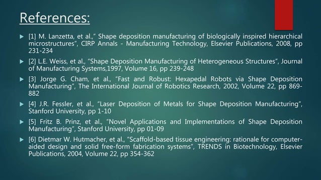 SHAPE DEPOSITION MANUFACTURING | PPTX