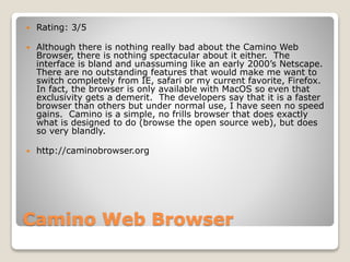 Tech assessment | PPTX