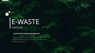 Sustainable Solutions for E-Waste Recycling | PPTX