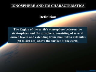 Ionosphere Definition