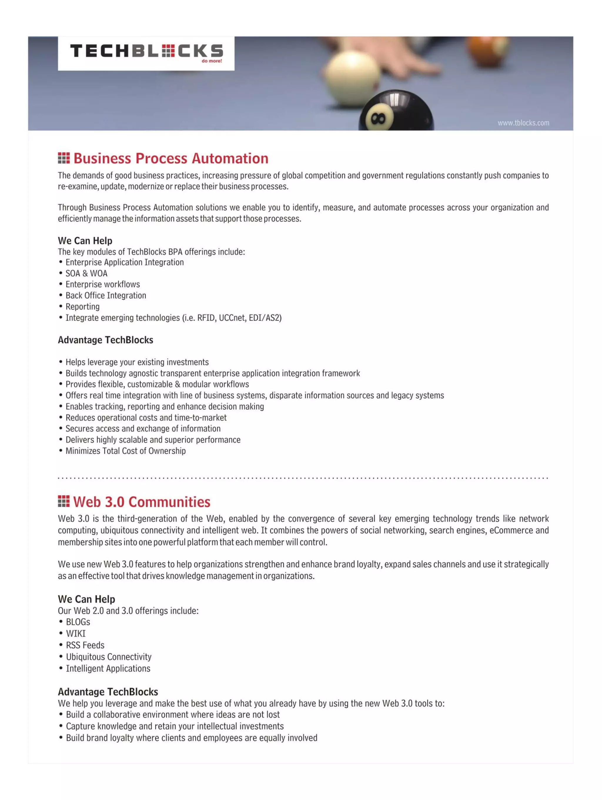 Tech blocks brochure | PDF