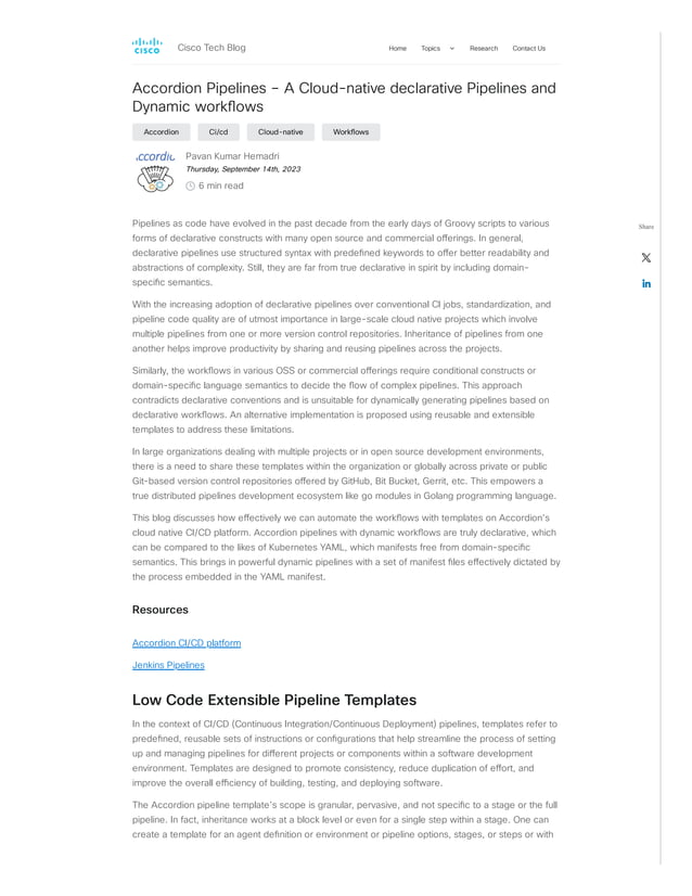 Accordion Pipelines A Cloud Native Declarative Pipelines And Dynamic