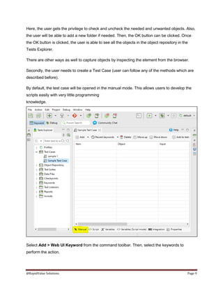 Test Case Creation in Katalon Studio | PDF