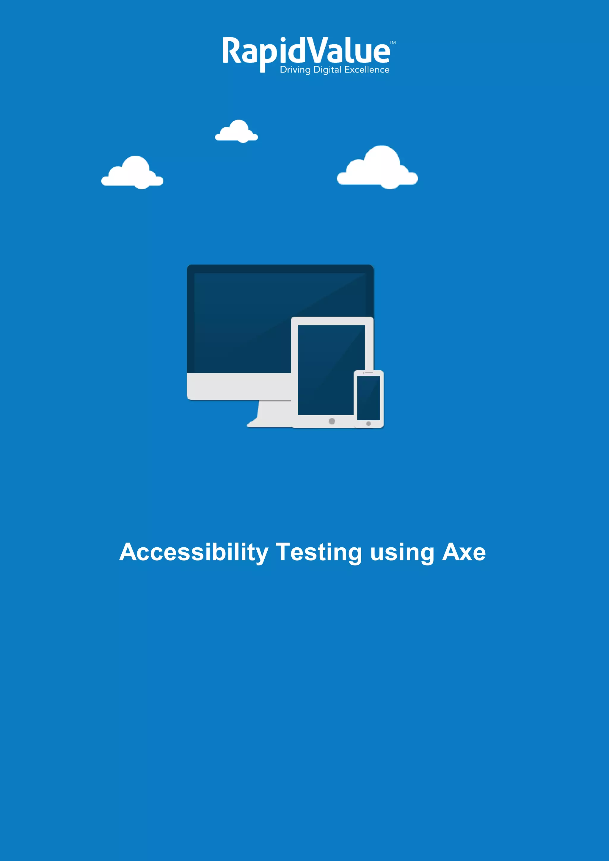 Accessibility Testing using Axe | PDF