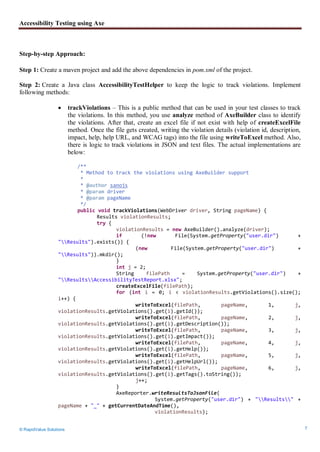 Accessibility Testing using Axe | PDF