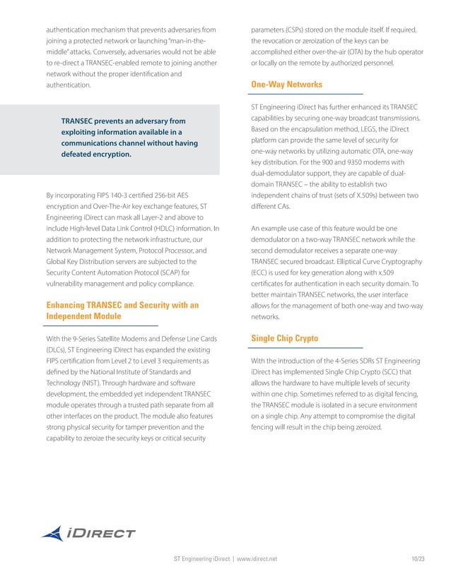 Transmission Security Transec Technology Brief Pdf