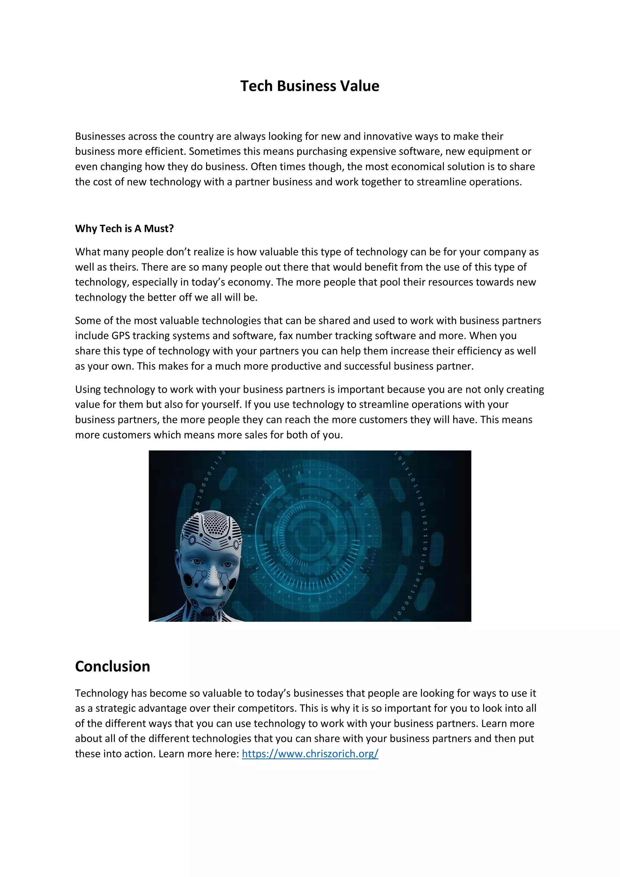 Tech business value | PDF