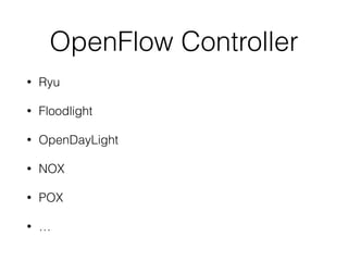 TechCCU Workshop OpenFlow Introduction | PPT