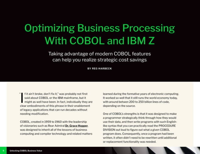 Unlocking COBOL Business Value | PPT
