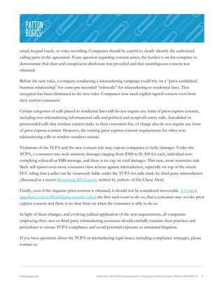 New TCPA Requirements for "Prior Express Written Consent" Effective ...