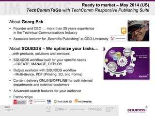 TechComm Responsive Publishing Suite | TechComm Mobile App 2.0 | PPT