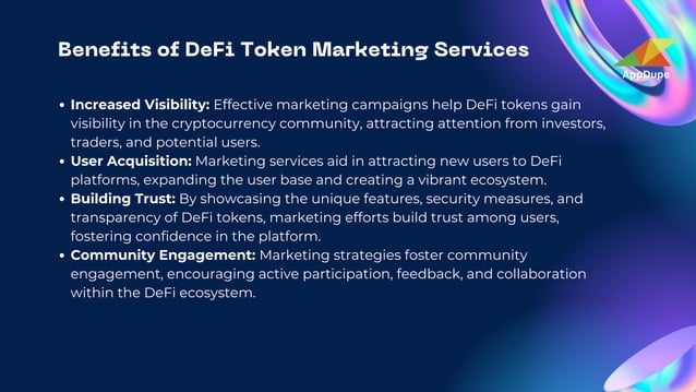 DeFi Token Marketing Services: Driving Success for Businesses | PPT