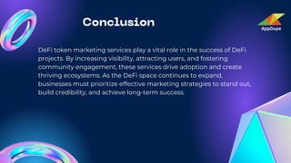 DeFi Token Marketing Services: Driving Success for Businesses | PDF