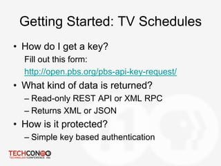 PBS Tech Con 2011 API Workshop | PPT | Free Download