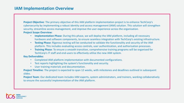 TechCorp Implementation Plan Cyber Security.pdf | Computer Software and Applications | Computing