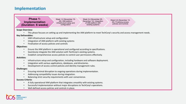 TechCorp Implementation Plan Cyber Security.pdf | Computer Software and Applications | Computing