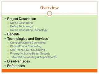 Counseling Tech PowerPoint | POTX | Smartphones | Consumer Electronics