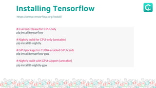 Tech day ngobrol santai tensorflow | PDF