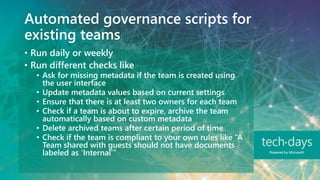 Customizing Microsoft Teams Provisioning and-Governance | PPTX | Cloud ...