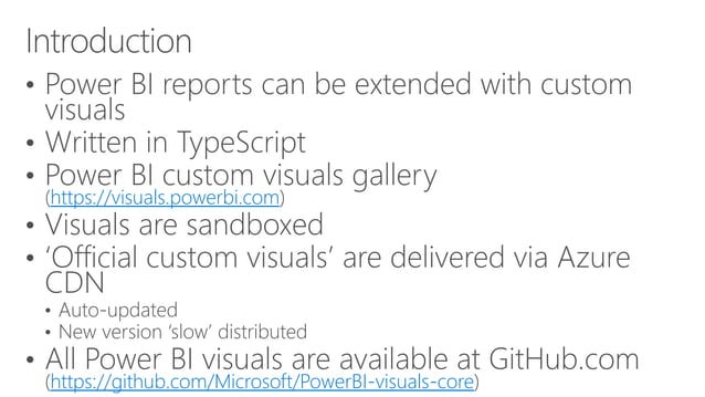 TechDays - Power BI Custom Visuals | PPTX