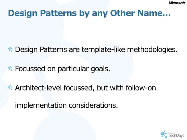 Tech days 2011 - database design patterns for keeping your database ...