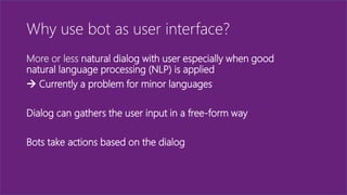 Practical Microsoft Bot Framework for Office 365 developers | PPTX