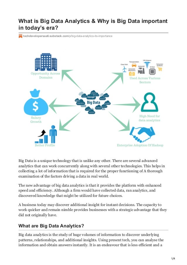 What is big data analytics amp why is big data important in todays era