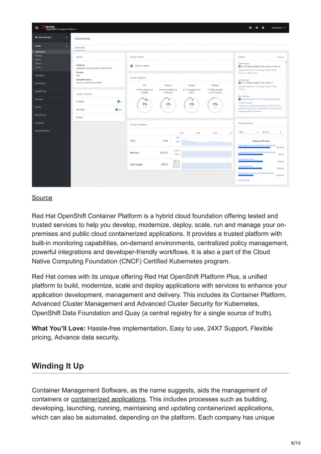 Top 5 Container Management Software Of 2023 - TechDogs | PDF